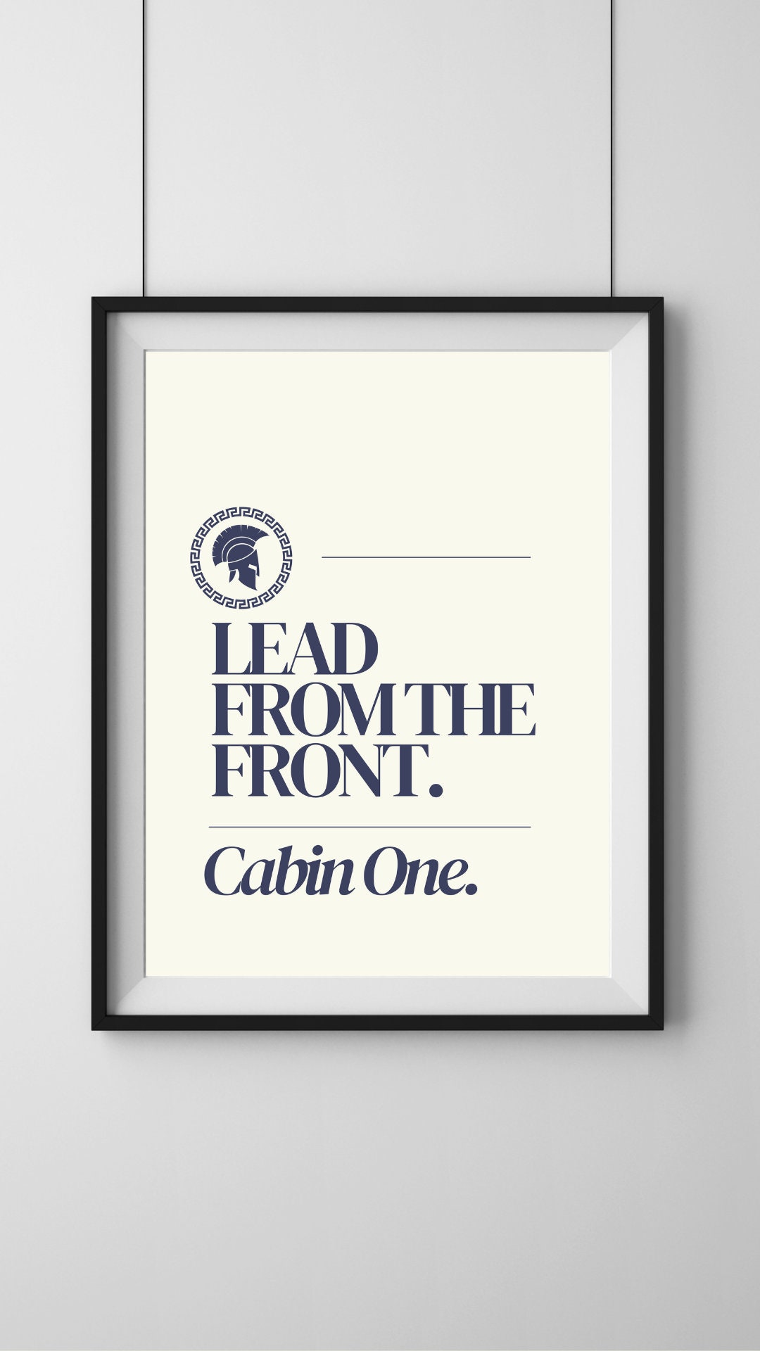 Camp Half-blood Cabin One Lead From the Front Poster (navy on Beige) - Etsy