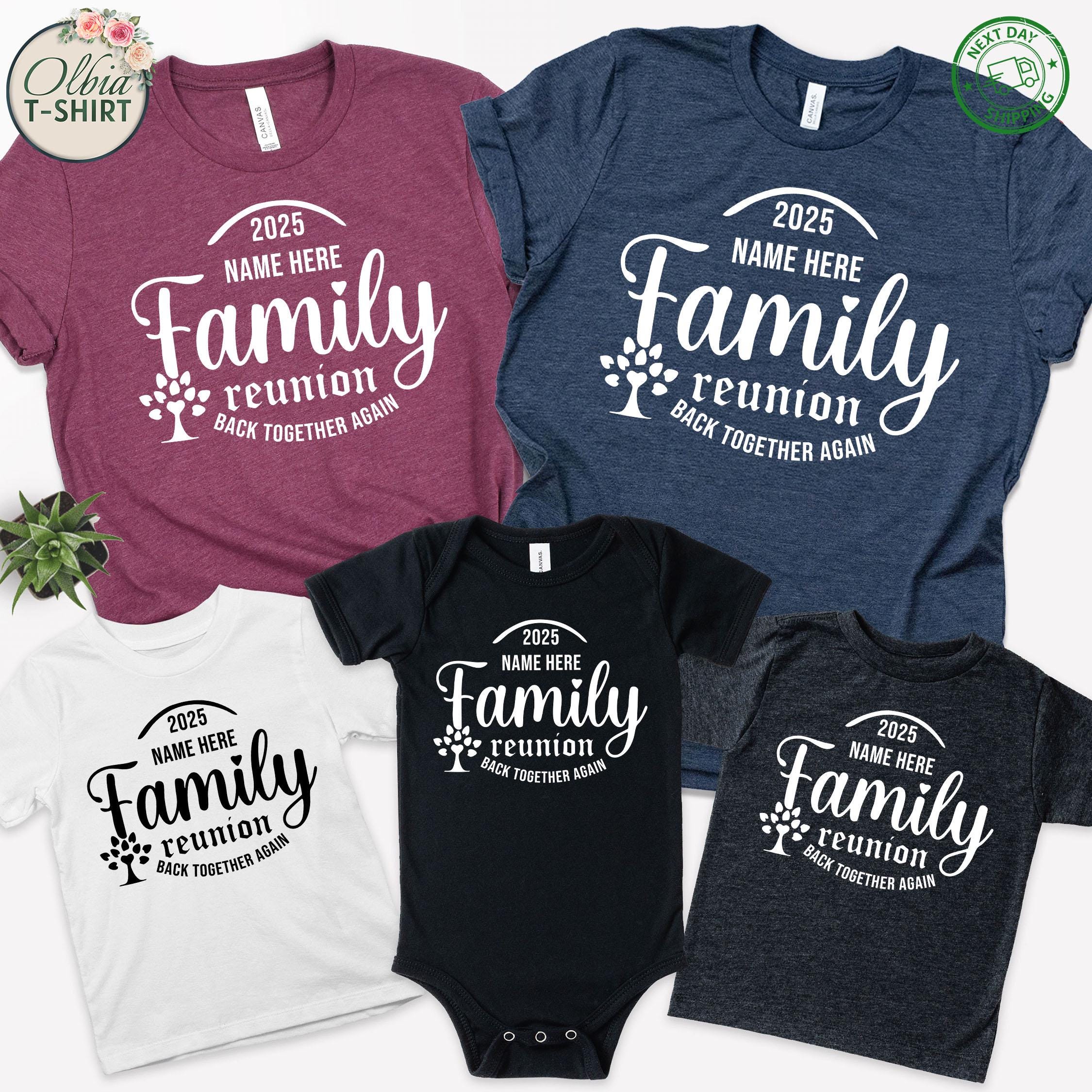 Custom Family Reunion Cotton T-shirts – Personalized Group Matching ...