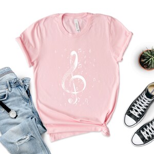 Music Note T-shirt, Music Lover Shirt, Treble Clef Tee, Music Teacher ...