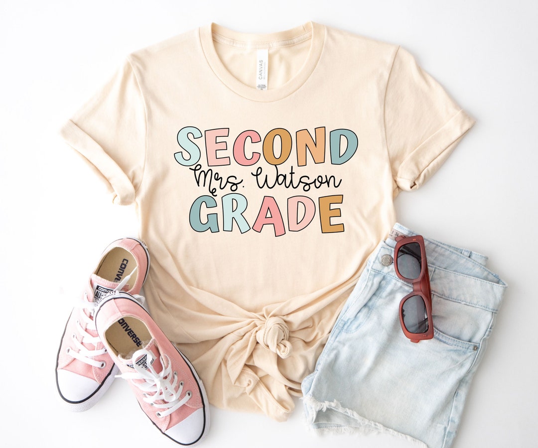 Custom Second Grade Teacher Shirt, 2nd Grade Teacher T-shirt ...