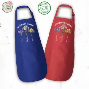 Custom Grandma Apron – Personalized Kitchen Gift - Etsy