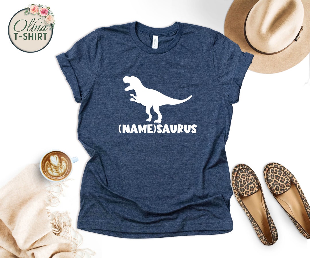 Personalized T-rex Saurus Shirt, Custom Dinosaur Birthday Gift - Etsy