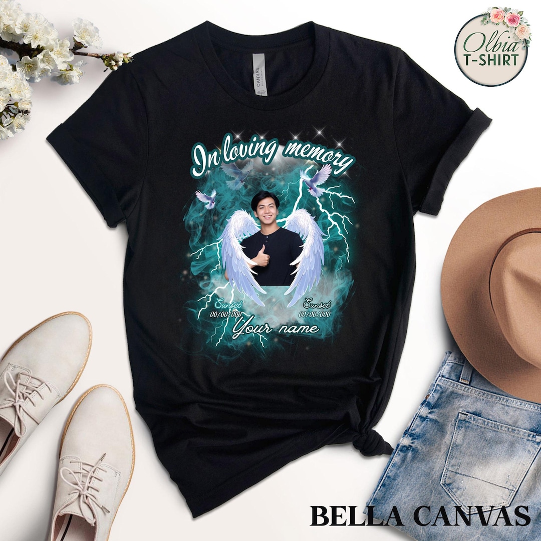Personalized Memorial Shirt – Custom Photo RIP Tee, in Loving Memory ...
