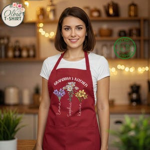 Custom Grandma Apron – Personalized Kitchen Gift - Etsy
