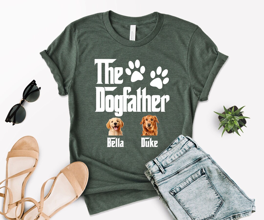 Personalized the Dogfather Shirt, the Dogfather Shirt With Pet Photo ...