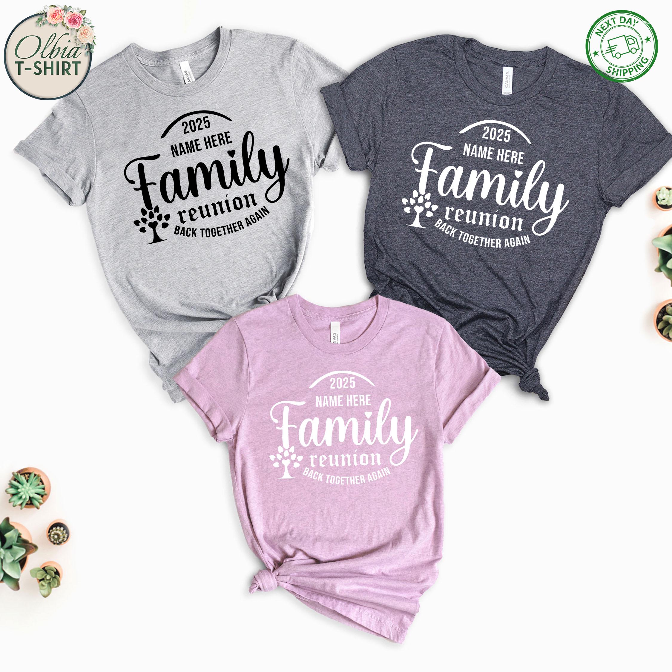 Custom Family Reunion Cotton T-shirts – Personalized Group Matching ...