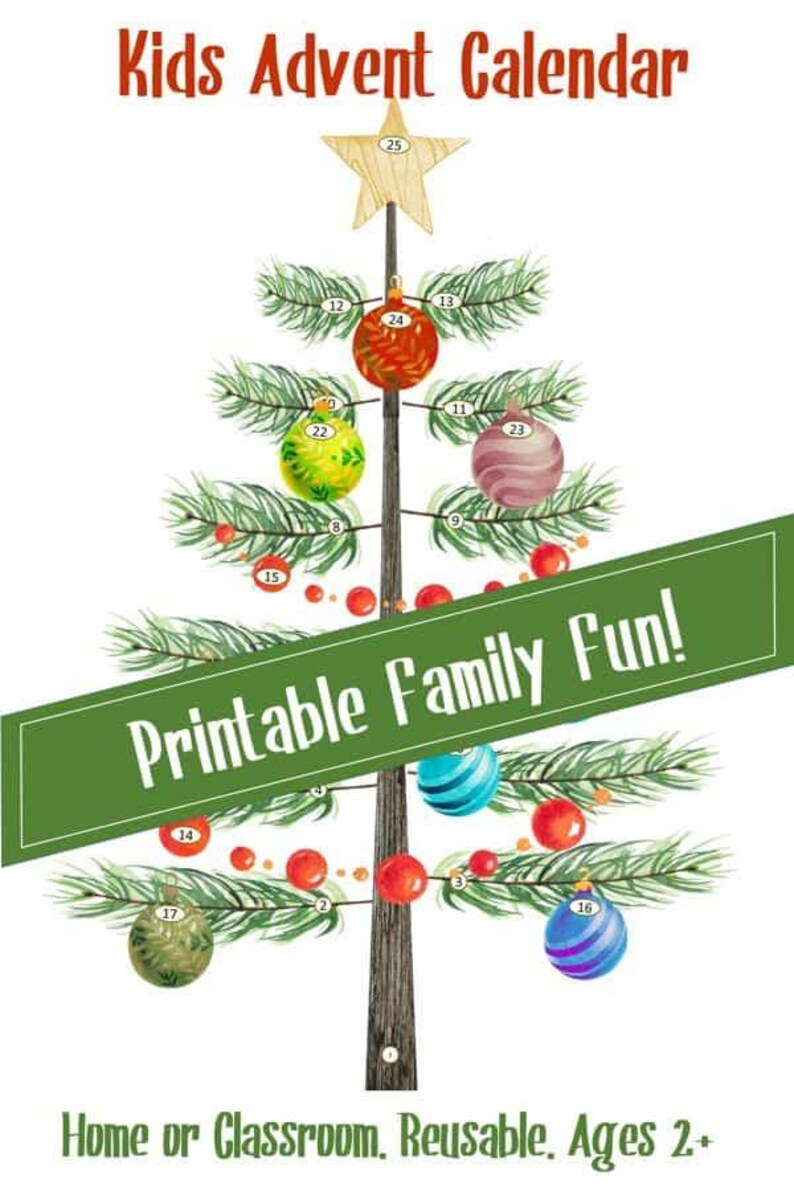 Christmas Tree - Kids Advent Calendar (digital Product) - Etsy