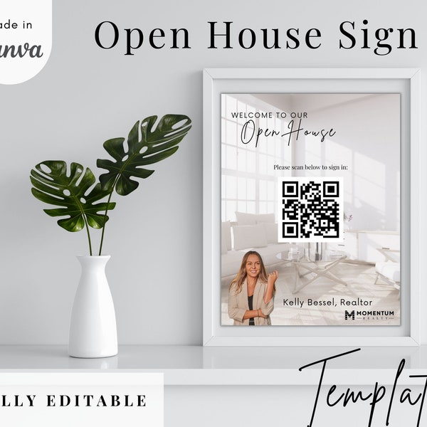 Open house sign with qr code - Etsy.de