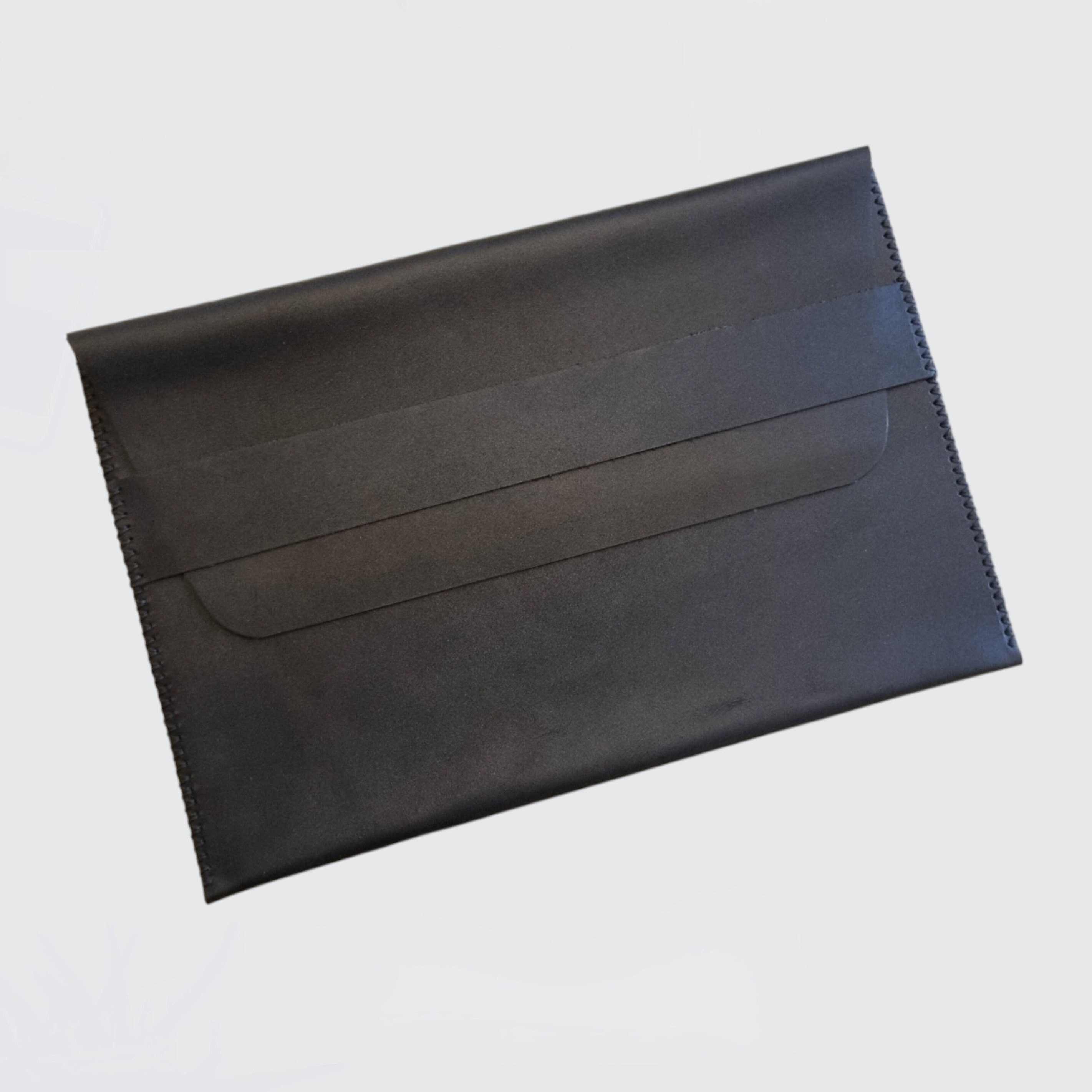 Cross Stiched Personalized Black Leather Laptop Case, Leather Gifts ...