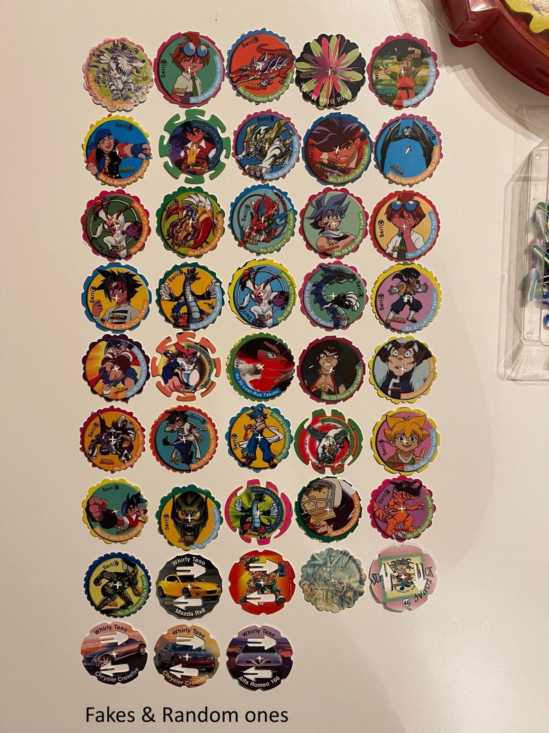 BEYBLADE SPINNERS Tazos Pogs Vintage Collection arena /lays/cheetos - Etsy