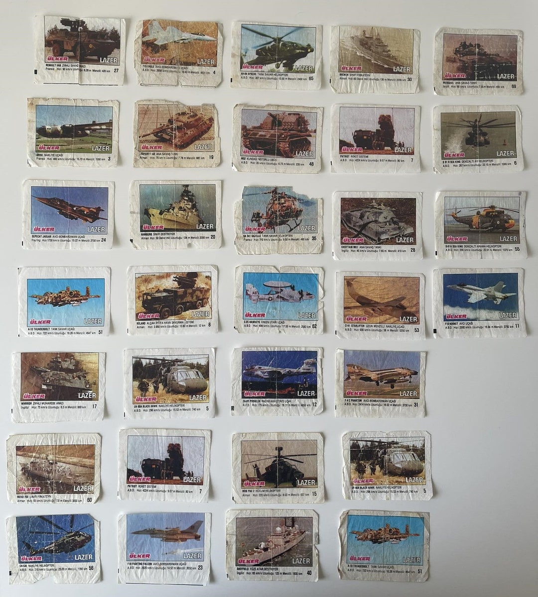 OLD LAZER Ülker Bubble Gum, Chewing Gum Inserts, Wrappers Vintage Lot ...