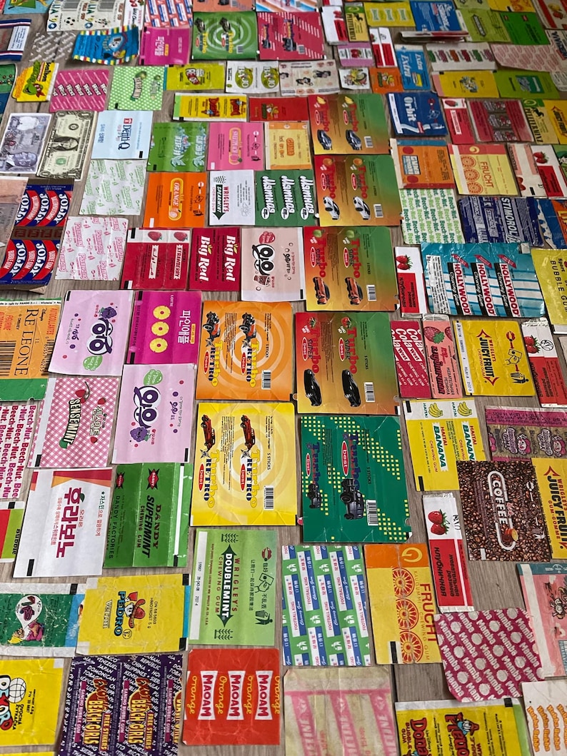 Vintage Very Rare Old Gum, Bubble Gum, Chewing Gum Wrappers Tops MEGA ...