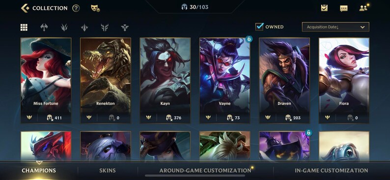 Very Cheap League of Legends: Wild Rift Emerald Account, 30 Champs, 9 ...