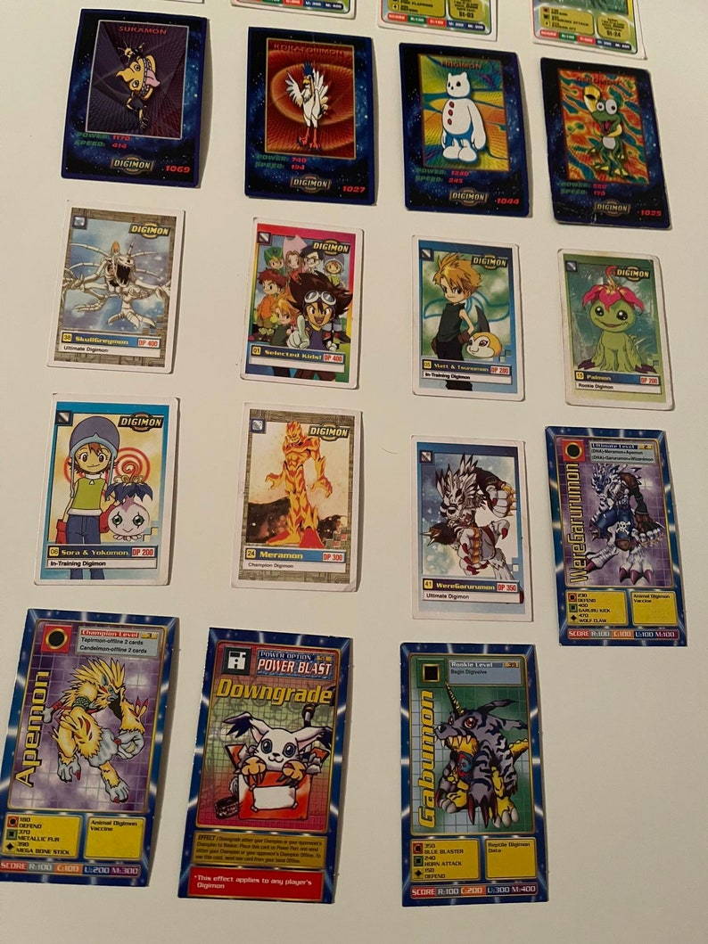 Old Vintage Digimon Cards 1999s, Original Europe LOT OF 35 Collectible ...