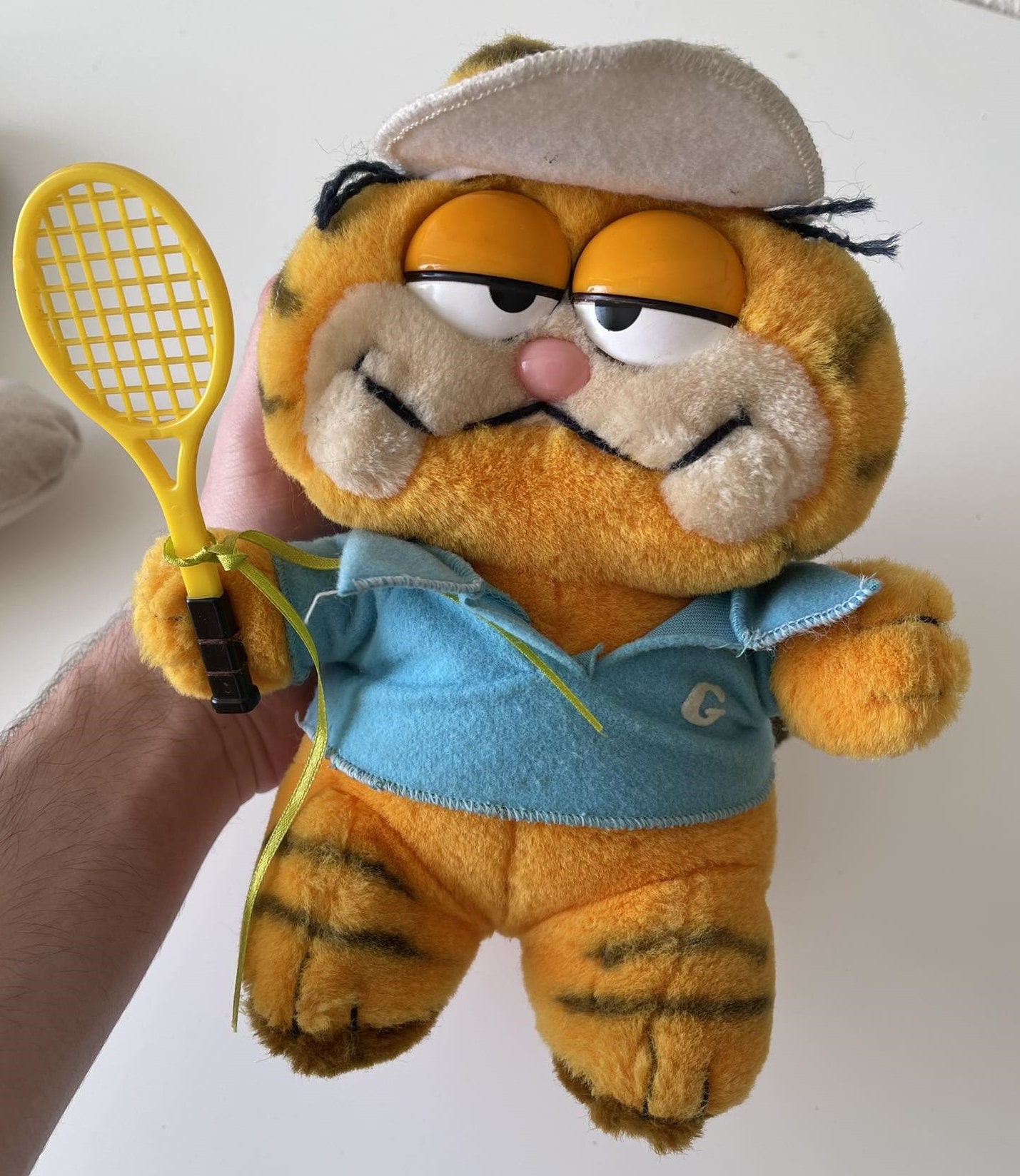 Garfield Tennis Racket Plush Vintage 1978-1981 Stuffed Animal Plush Toy ...
