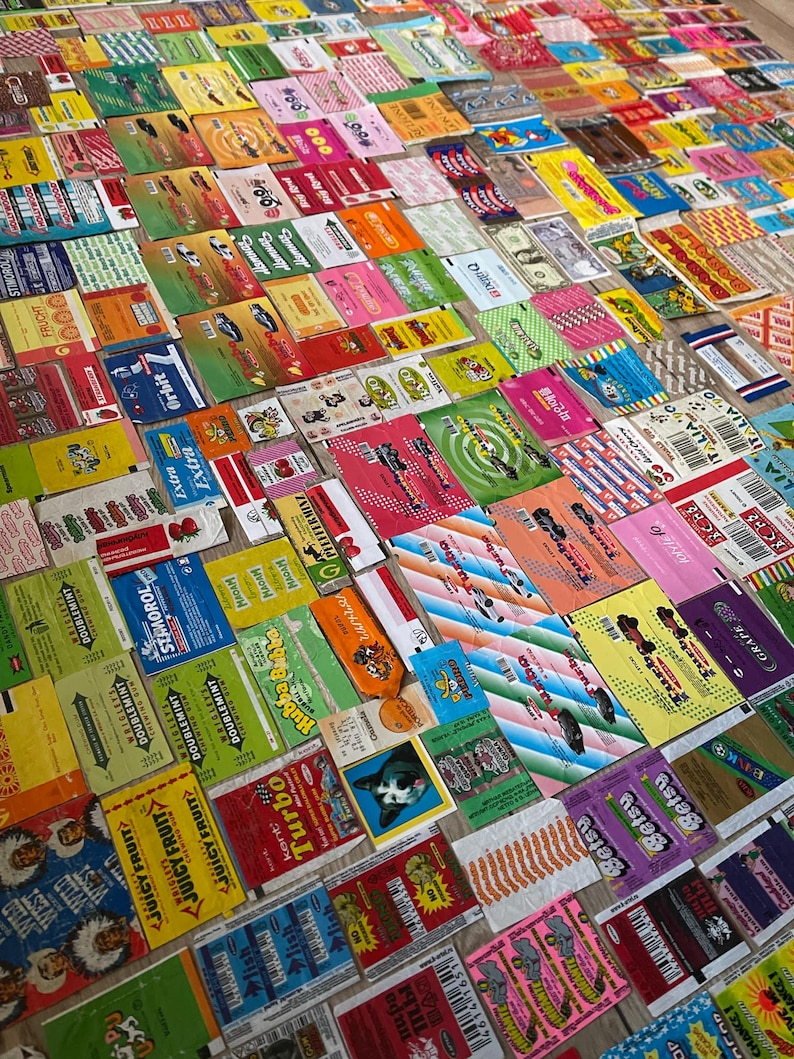 Vintage Very Rare Old Gum, Bubble Gum, Chewing Gum Wrappers Tops MEGA LOT +351 Pcs - Etsy