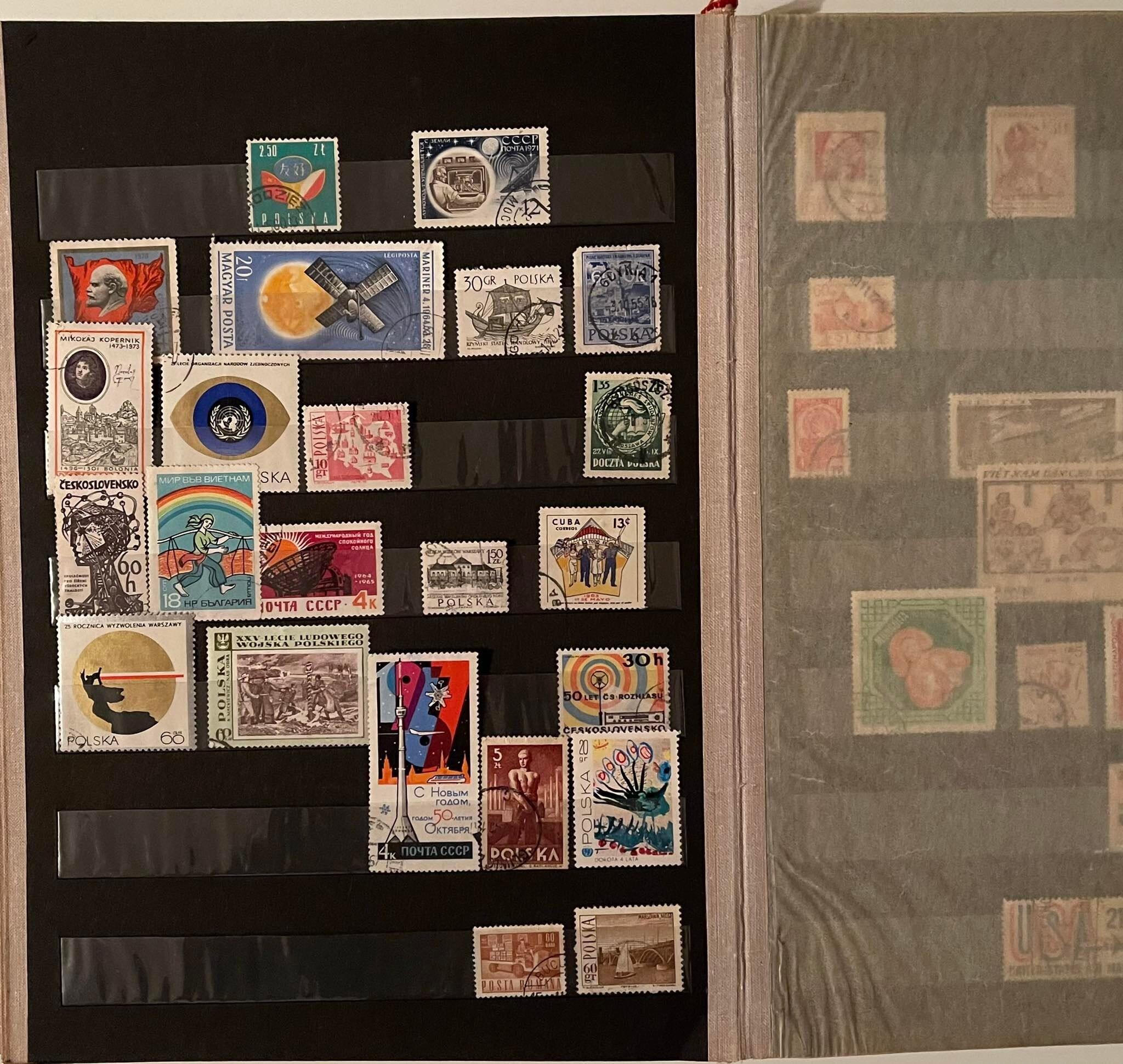 Old Vintage Stamps Album With Stamps Collection 490 Stamps Inside - Etsy