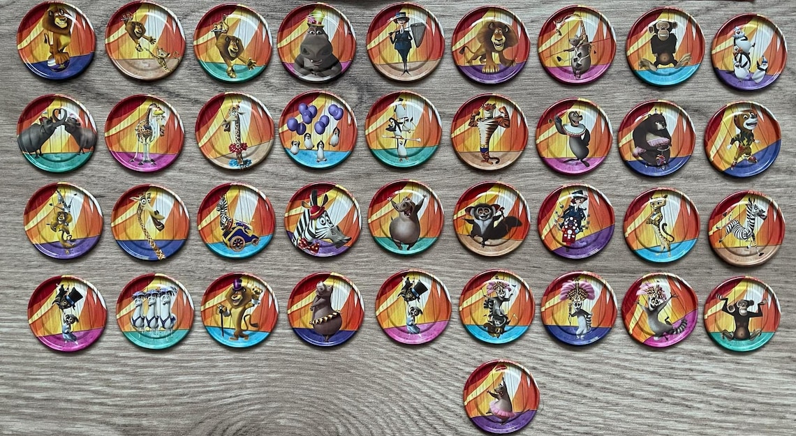 Old Madagascar Metal Tazo , Tazos , Pogs, Caps Full Complete Set ...