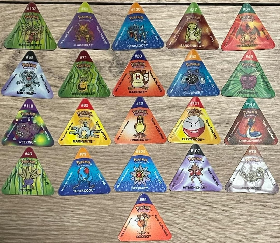 Vintage Rare Cheetos, Lays Pokemon Tri , Trio Holographic Tazos, Pogs ...