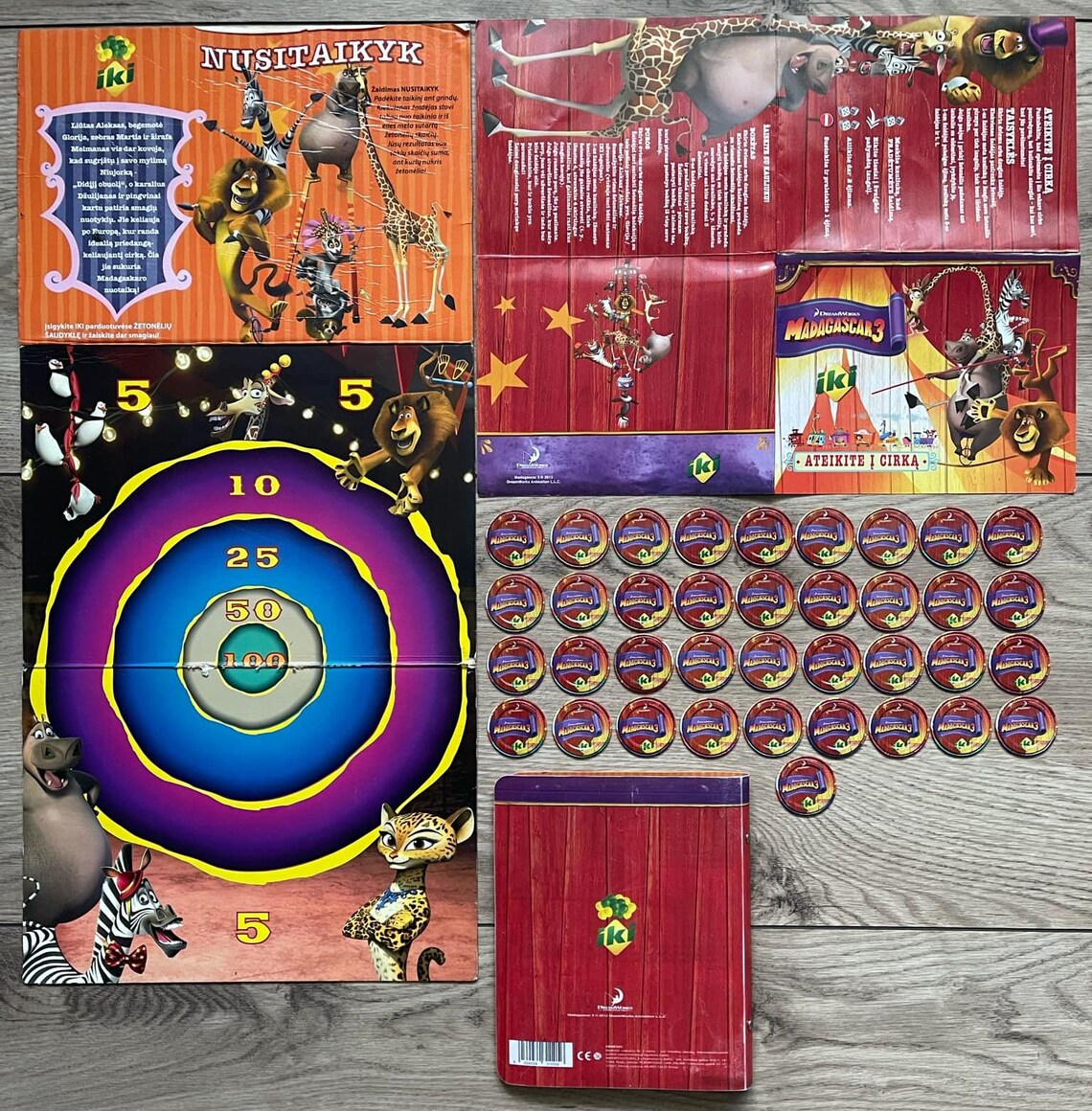 Old Madagascar Metal Tazo , Tazos , Pogs, Caps Full Complete Set ...