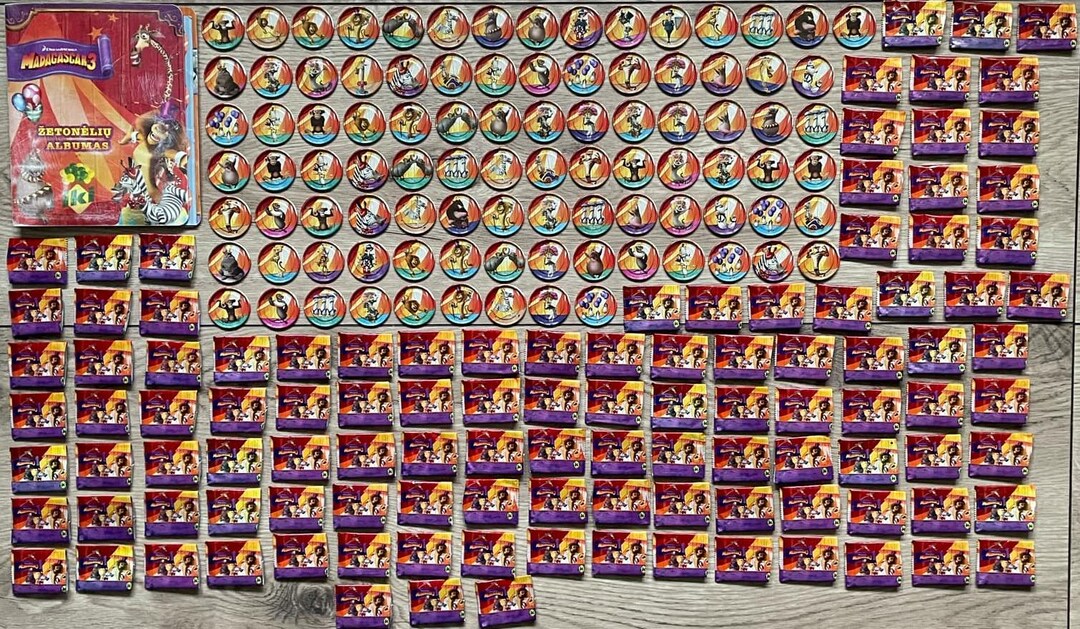 VERY RARE Mega Huge Metal Tazo, Tazos, Caps, Pogs Lot Madagascar ...