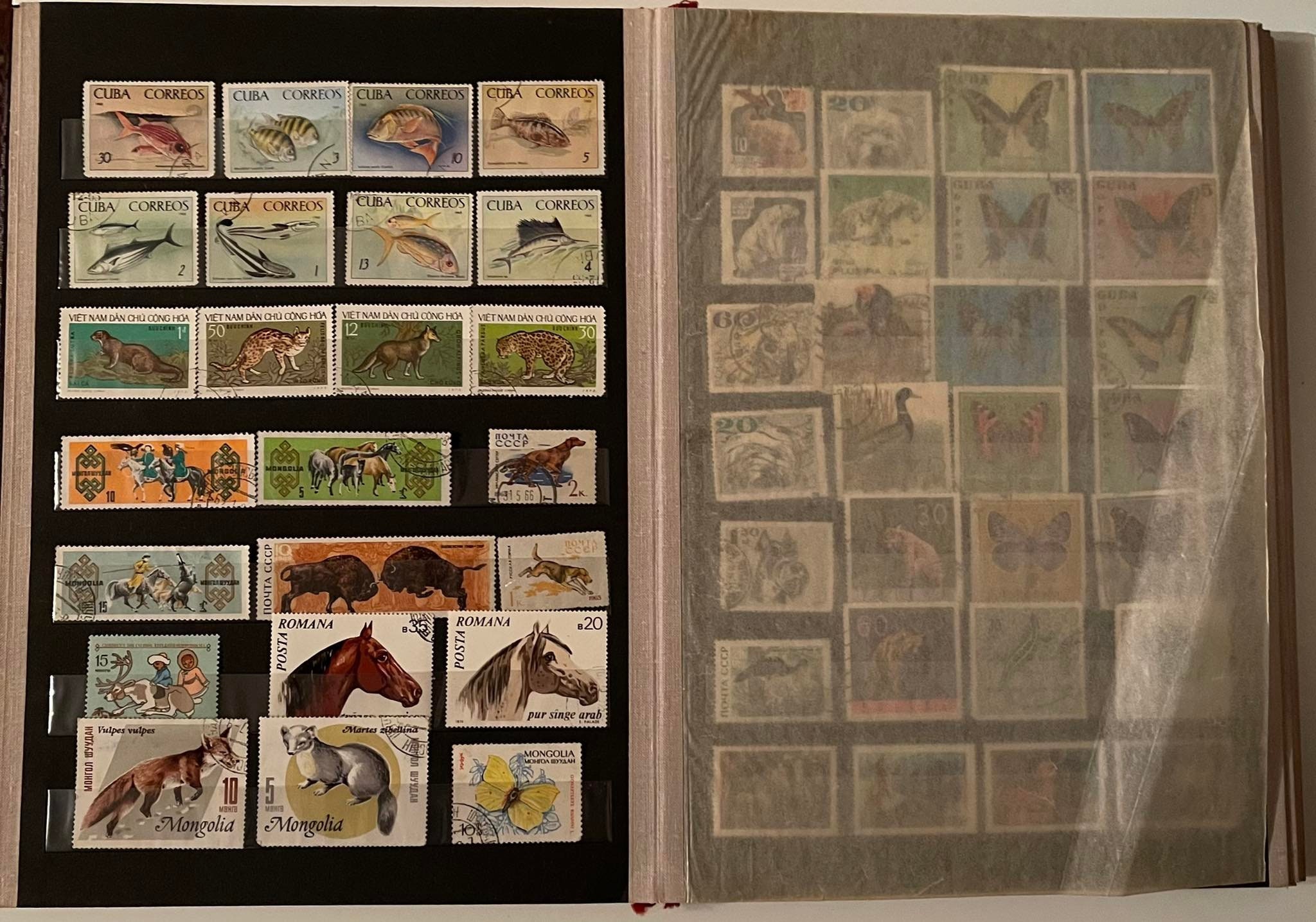 Old Vintage Stamps Album With Stamps Collection 490 Stamps Inside - Etsy