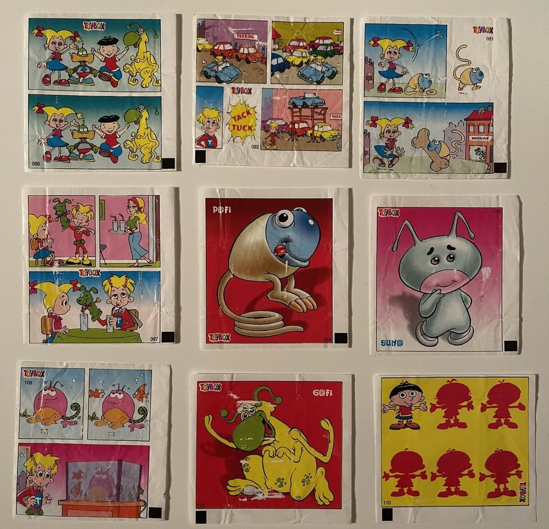 Vintage Toybox Chewing Gum , Bubble Gum Wrappers Full Lot. Collectible ...