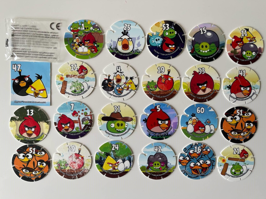 Rare Angry Birds Rovio, Pepsico 2009-2013 Tazos, Caps, Pogs, Tazo Whole ...