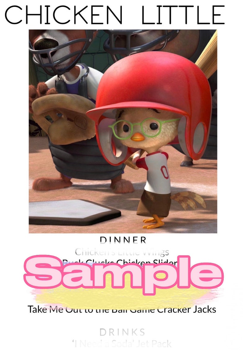 Chicken Little Dinner and a Movie - Etsy