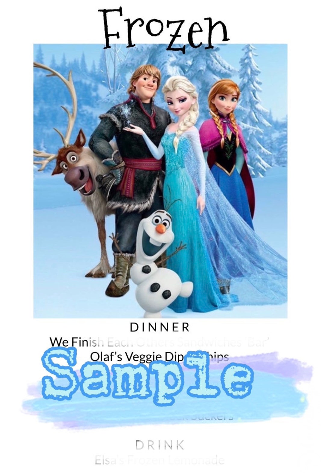 Frozen Dinner and a Movie - Etsy