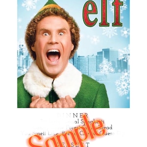 Elf // Dinner & a Movie - Etsy
