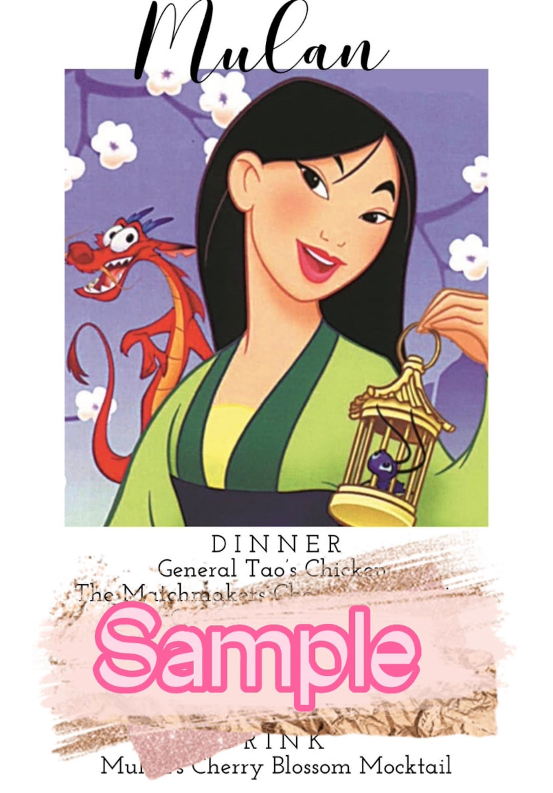 Mulan Dinner and a Movie - Etsy