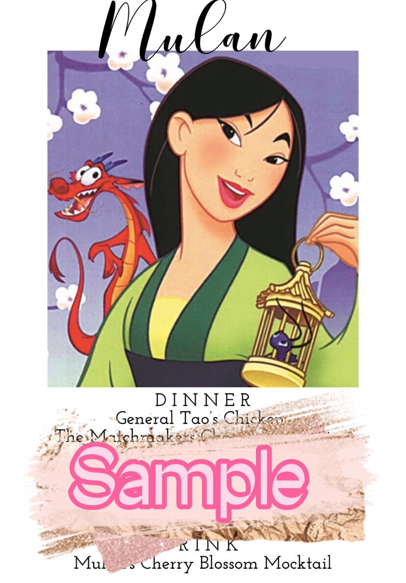 Mulan Dinner and a Movie - Etsy
