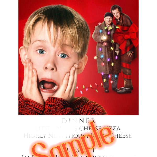 Home Alone Menu Printable - Etsy