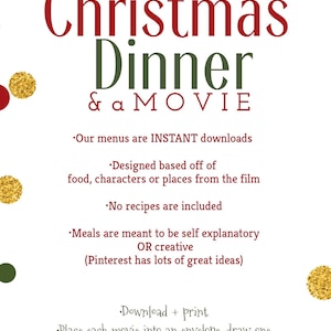 Elf // Dinner & a Movie - Etsy