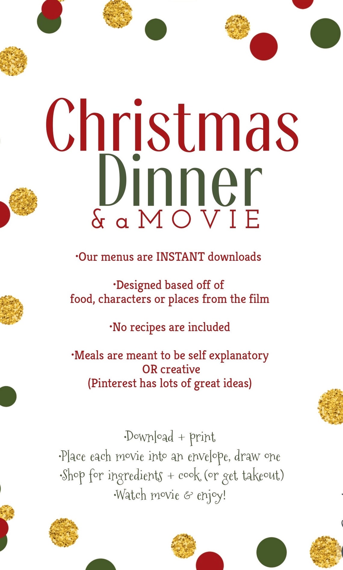 A Christmas Story // Dinner & a Movie - Etsy