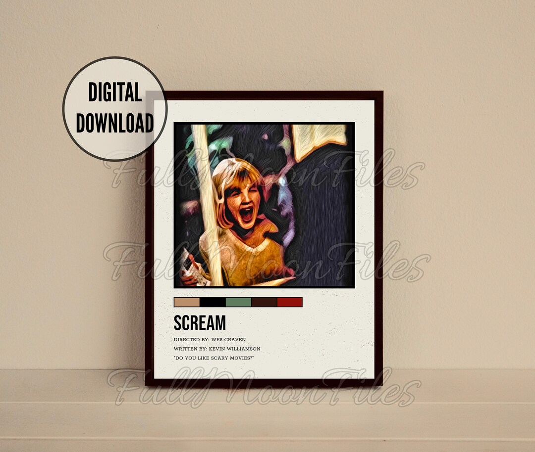 Scream Minimalist Movie Poster Digital Download, Printable Wall Art ...