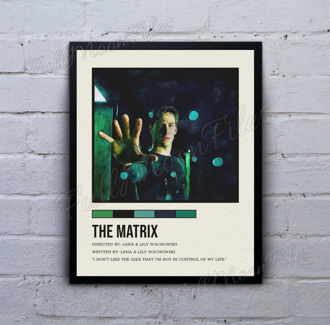 The Matrix 9x11 Inch Minimalist Movie Poster, Vintage Film Physical ...