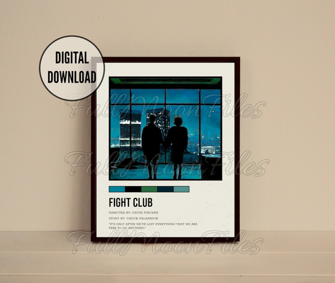 Fight Club End Scene Minimalist Movie Poster Digital Download ...