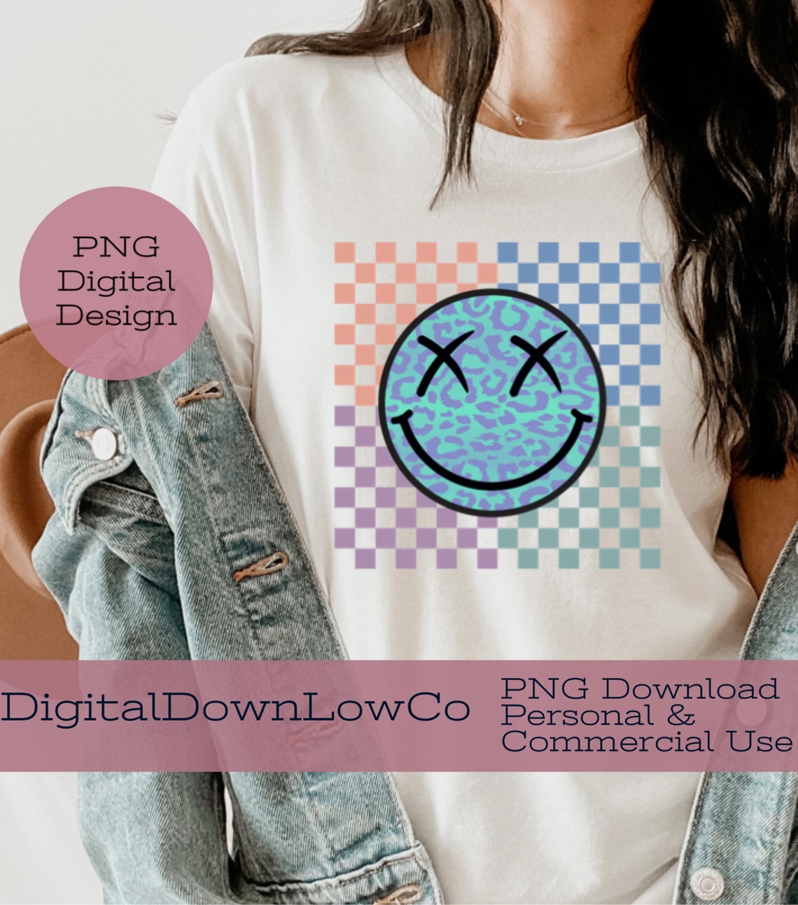 Smiley Face Checkerboard PNG Happy Face With Matching Pocket - Etsy