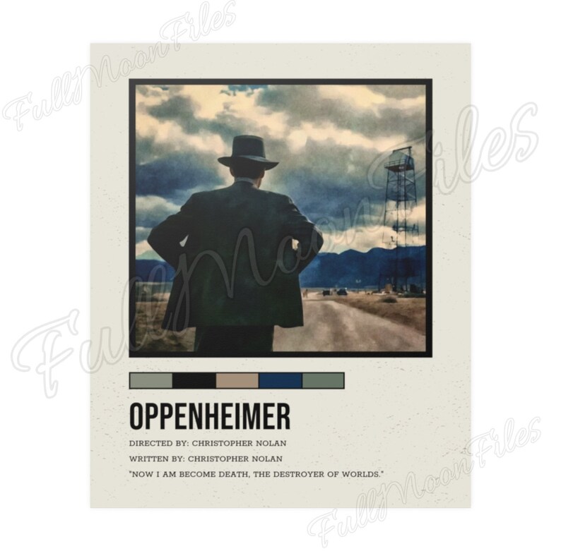 Oppenheimer 9x11 Inch Minimalist Movie Poster, Vintage Film Physical ...