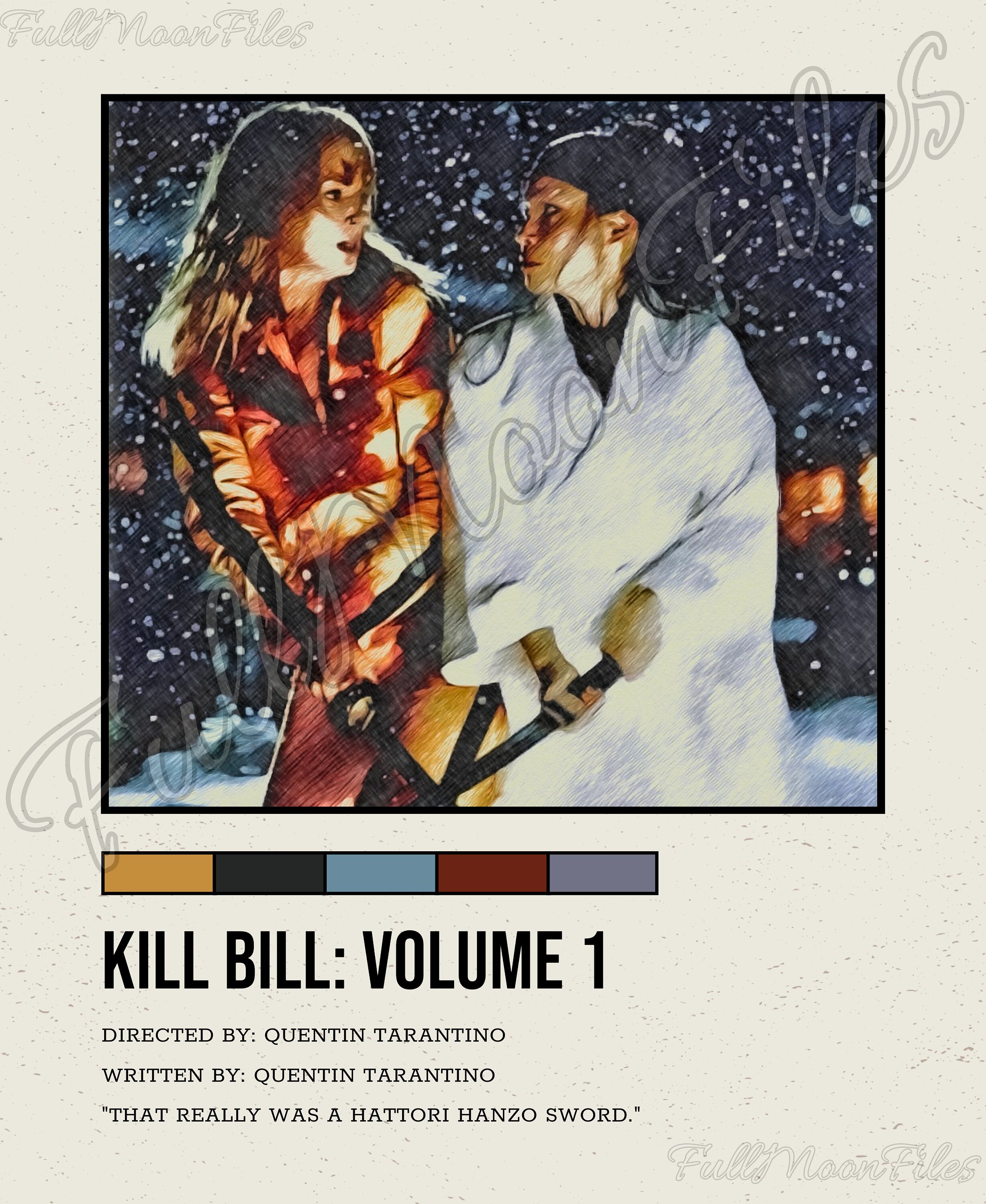 Kill Bill Minimalist Movie Poster Digital Download, Printable Wall Art ...