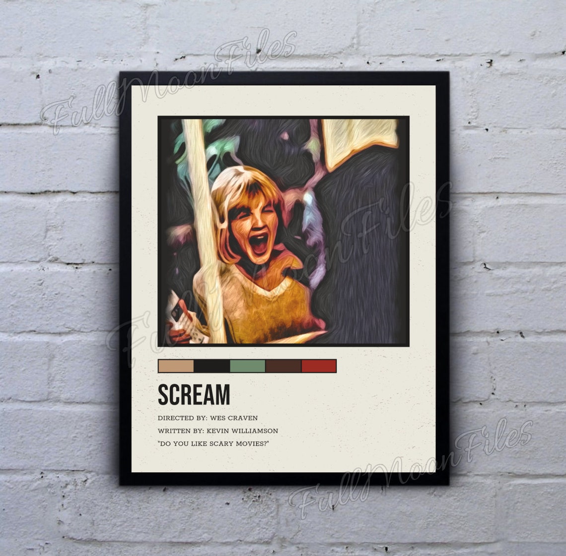 Scream 9x11 Inch Minimalist Movie Poster, Vintage Film Physical Print ...