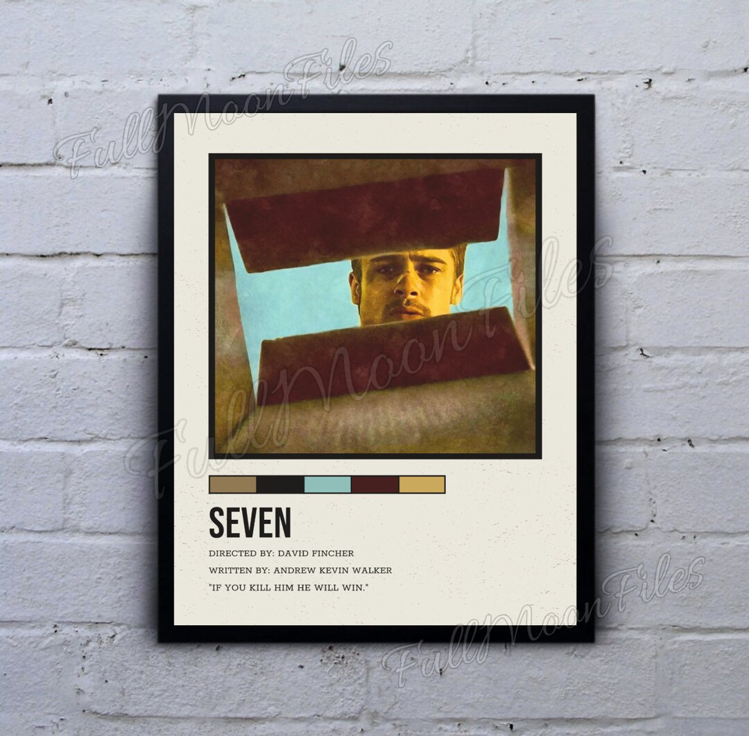 Seven 9x11 Inch Minimalist Movie Poster, Vintage Film Physical Print ...