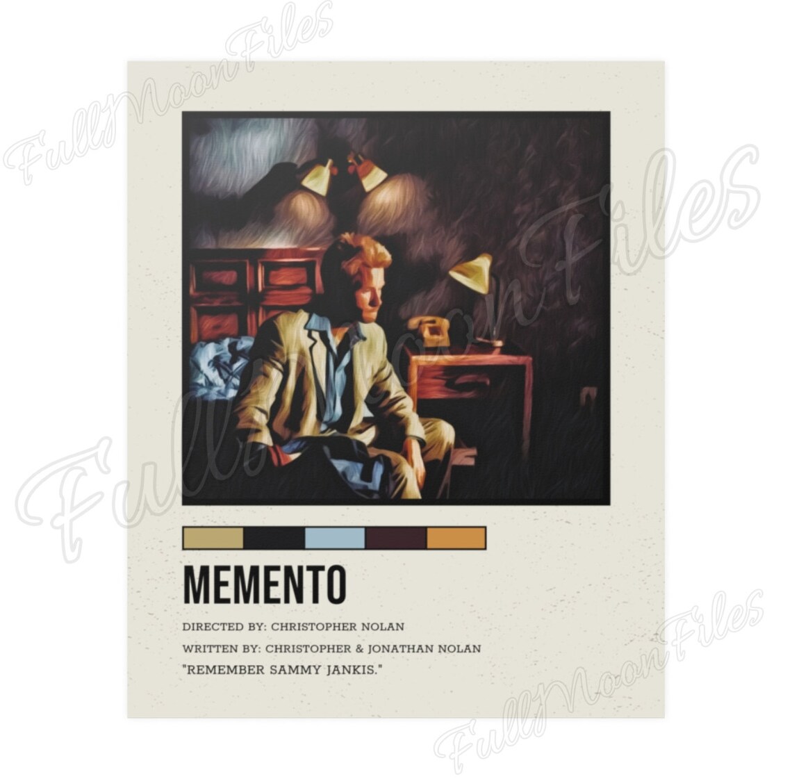 Memento 9x11 Inch Minimalist Movie Poster, Vintage Film Physical Print ...