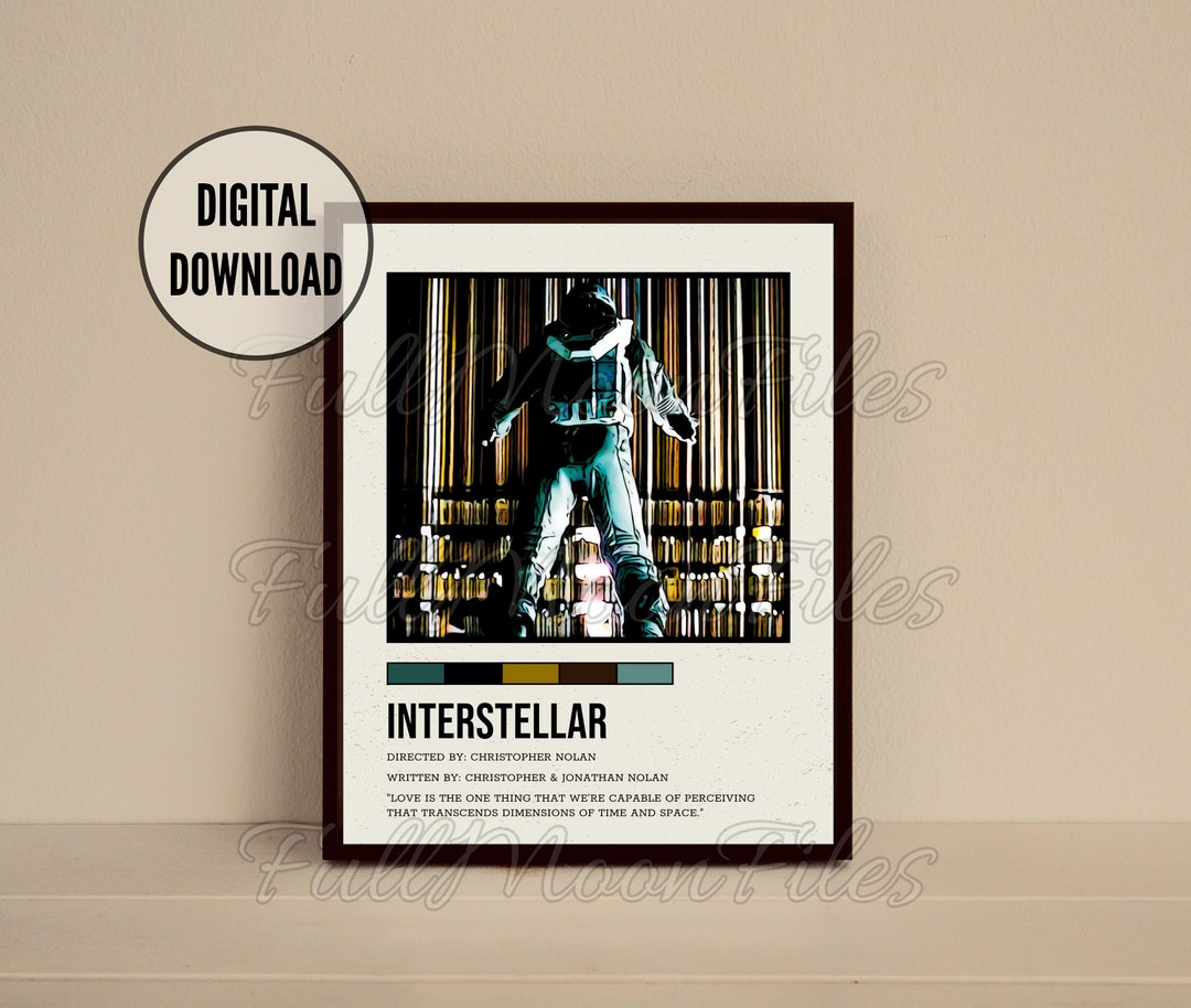Interstellar Minimalist Movie Poster Digital Download, Printable Wall ...