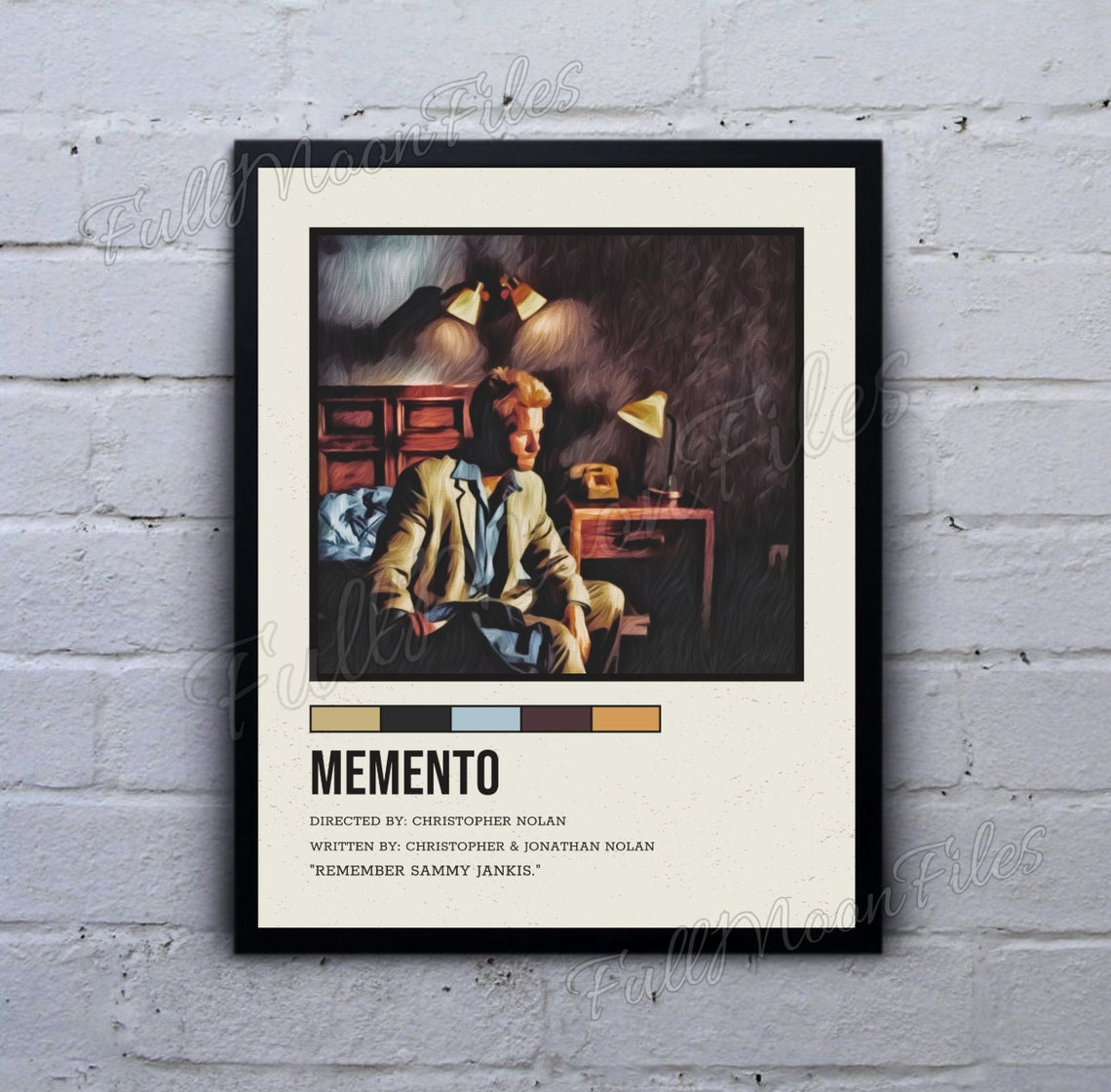 Memento 9x11 Inch Minimalist Movie Poster, Vintage Film Physical Print ...