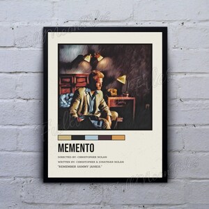 Memento 9x11 Inch Minimalist Movie Poster, Vintage Film Physical Print ...
