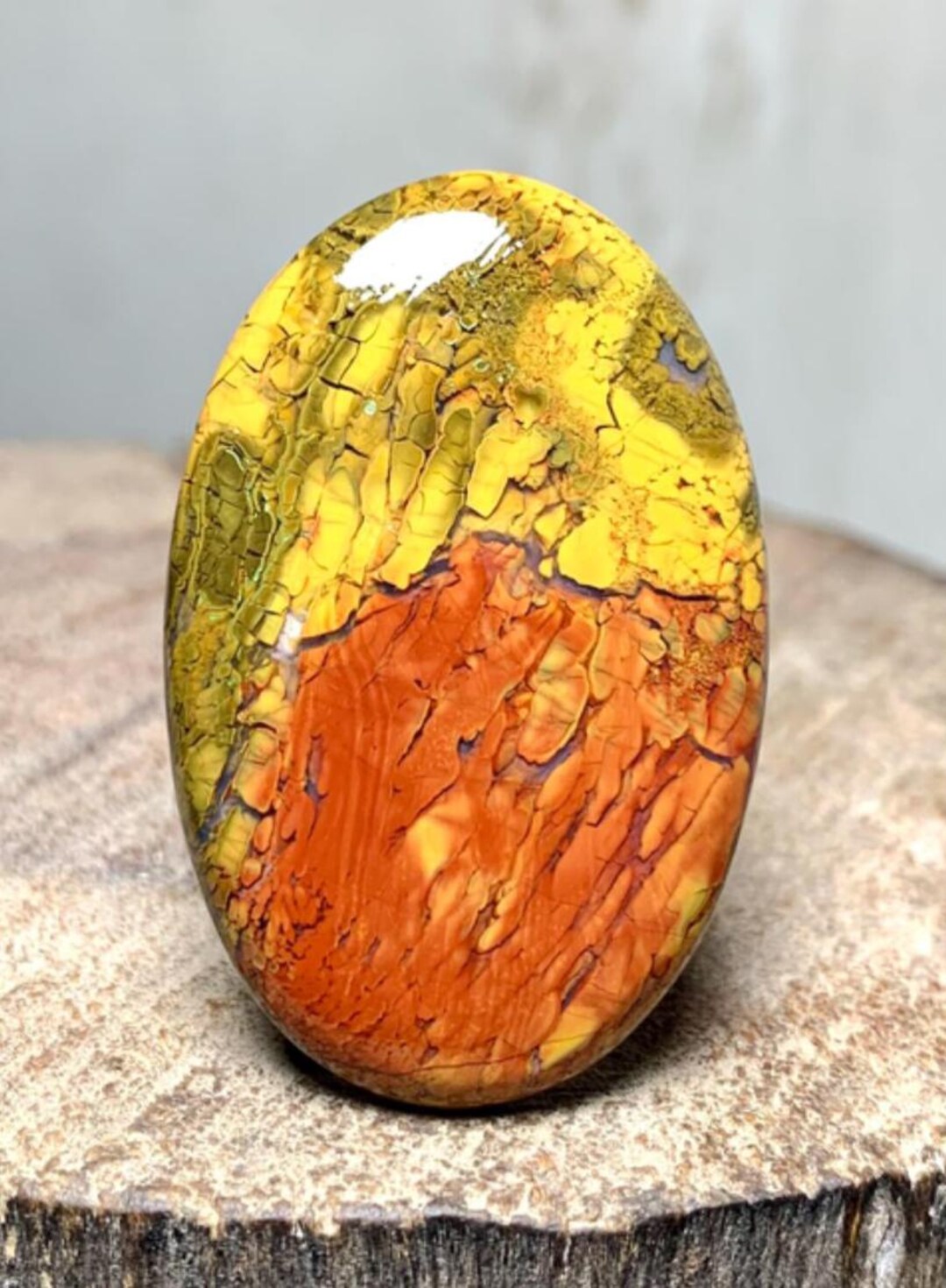 68.95 Cts Beautiful Fire Plume Agateloos Cabochon Oval Shape Gemstone ...