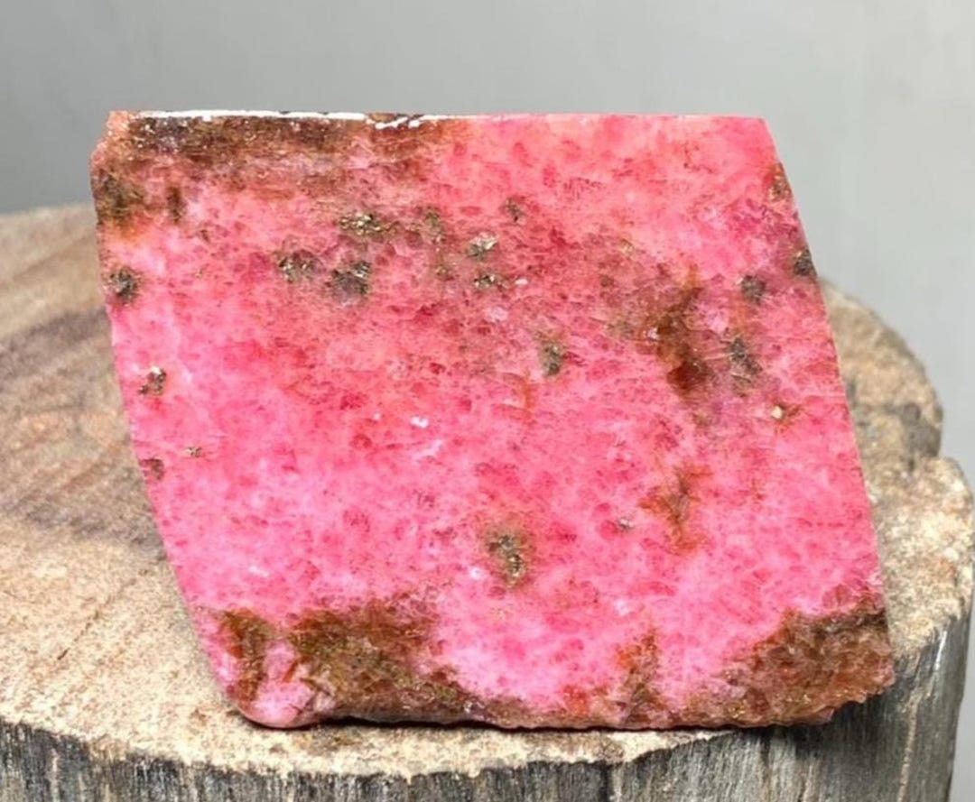 256 Cts Natural Rhodonite Slab Loos Cabochon Cushion Shape Gemstone ...